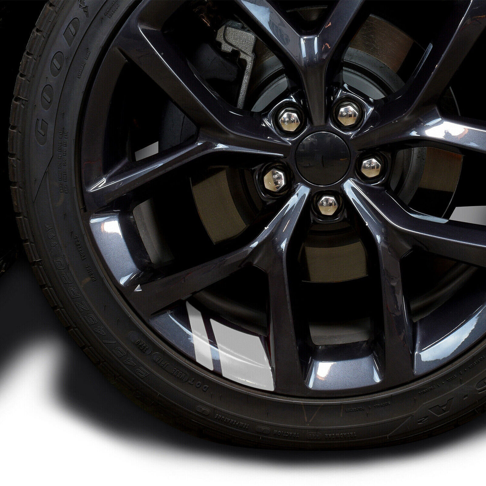 6 PCS Universal Car Wheel Rim Sticker Reflective Vinyl Decal Mark For ...