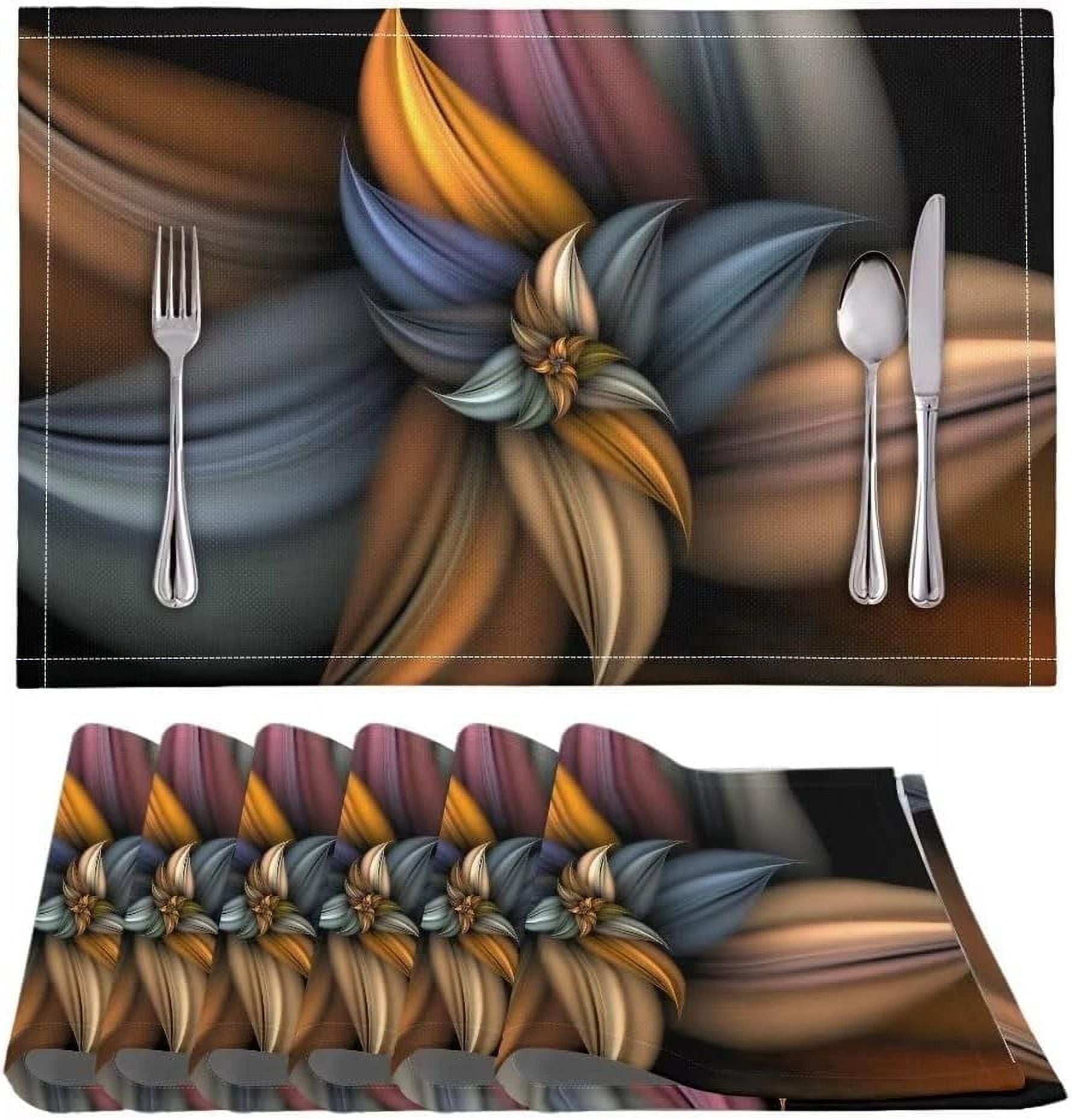 6 PCS Washable Tablemats for Home Farmhouse Beach, Easy to Clean ...