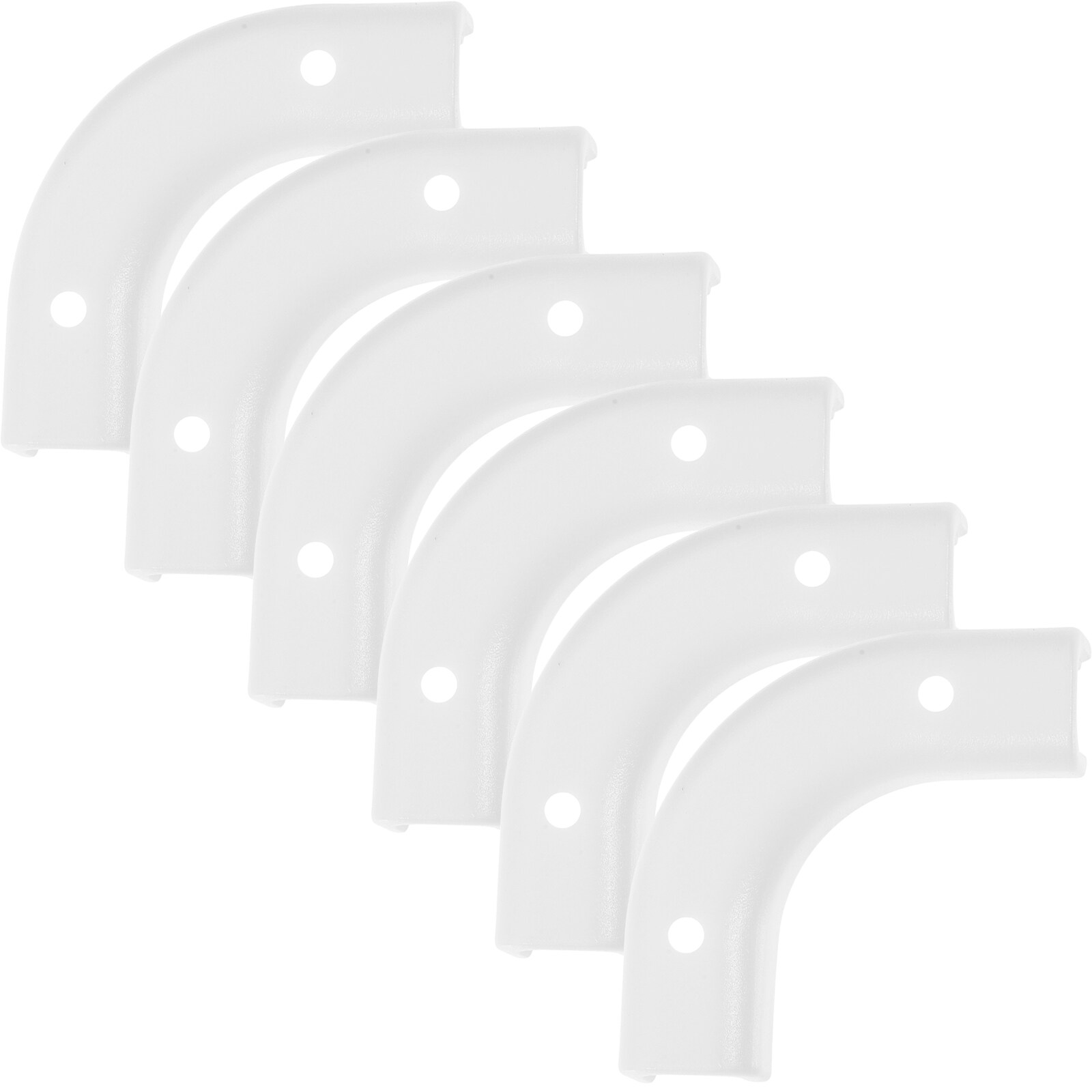 ifundom 6Pcs Plastic Tube Clamp Mounting Brackets White 90 Degree Hose ...