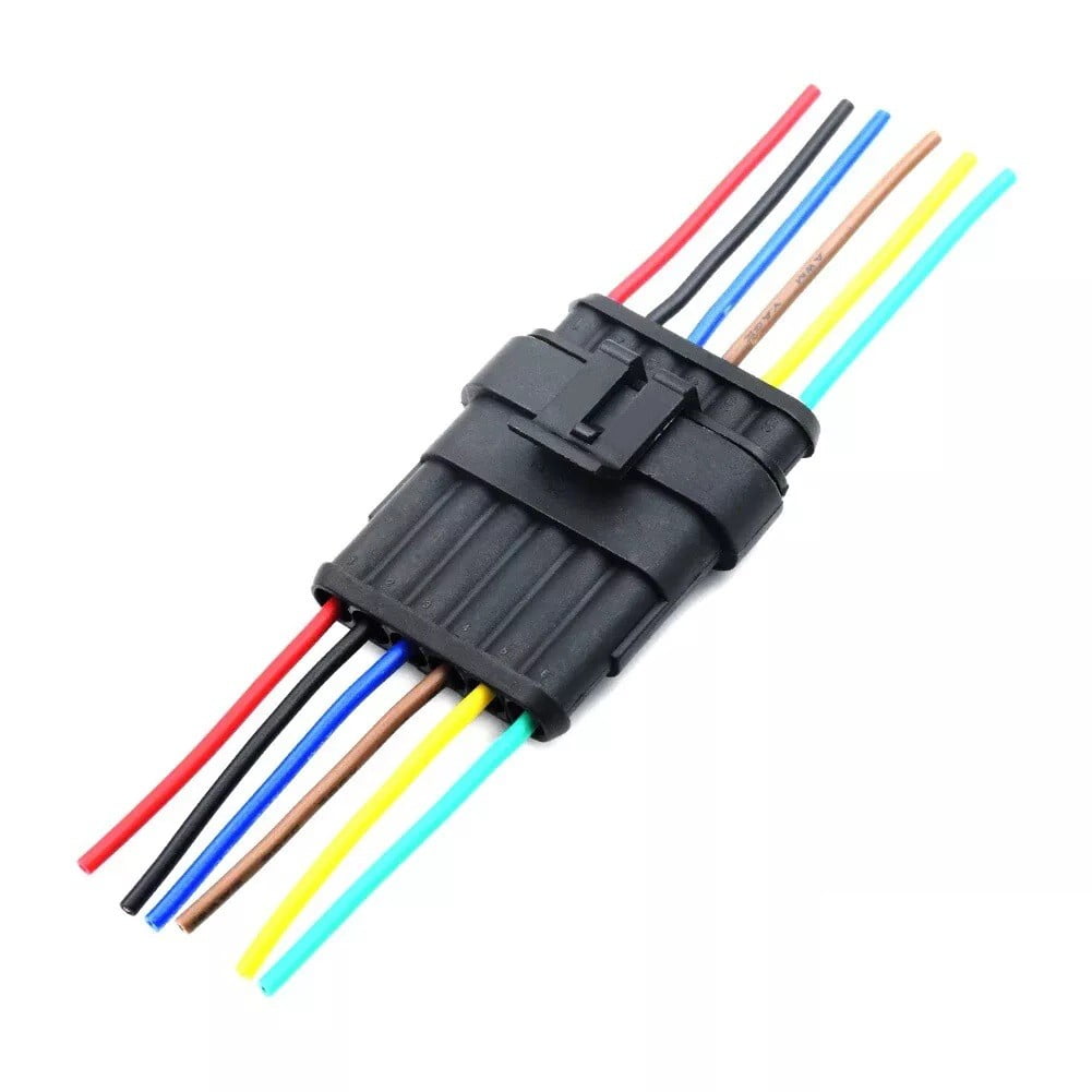 6 PIN Automotive Waterproof Electrical Connector Copper Contacts ...
