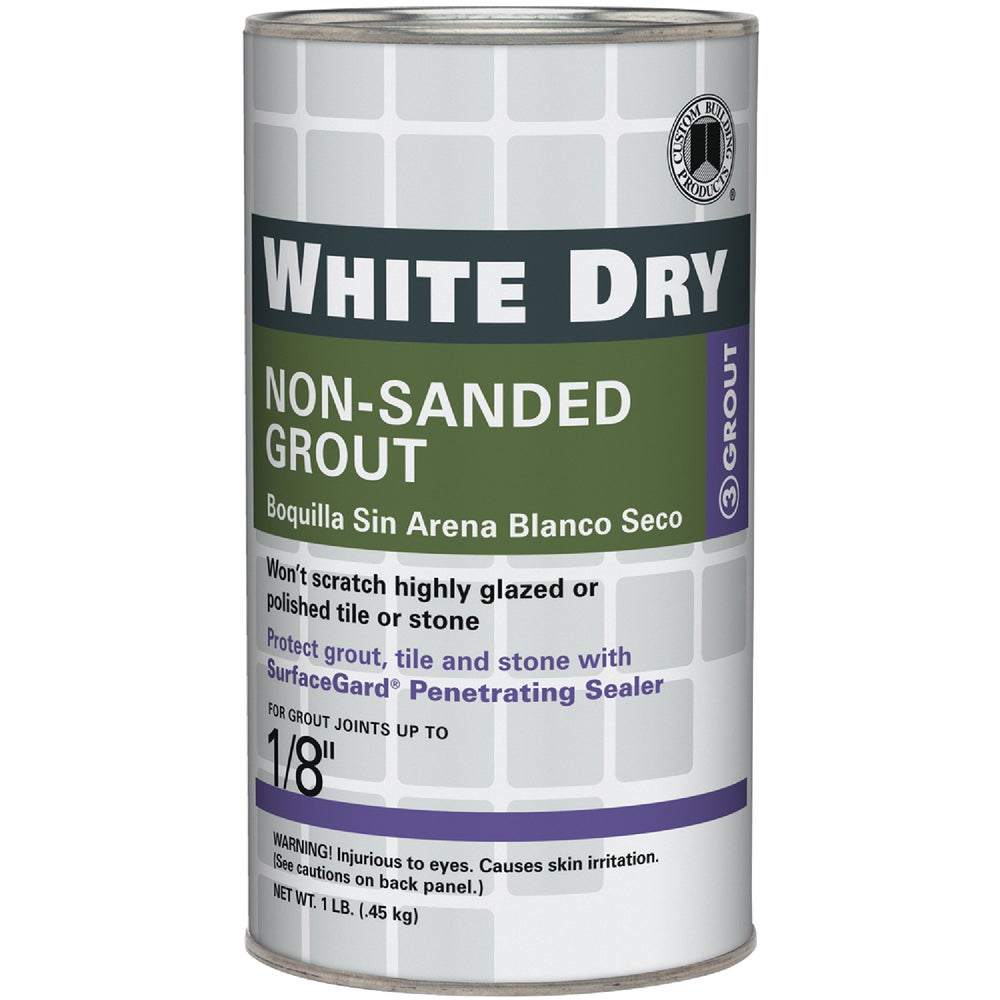 6 Pcs Custom Building Products White Dry 1 Lb. White Non-Sanded Tile ...