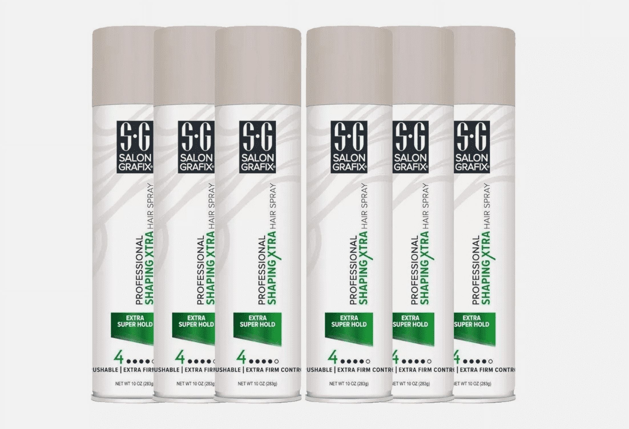6 PK Salon Grafix Profession Shaping Hairspray, Extra Super Hold 4, 10 ...