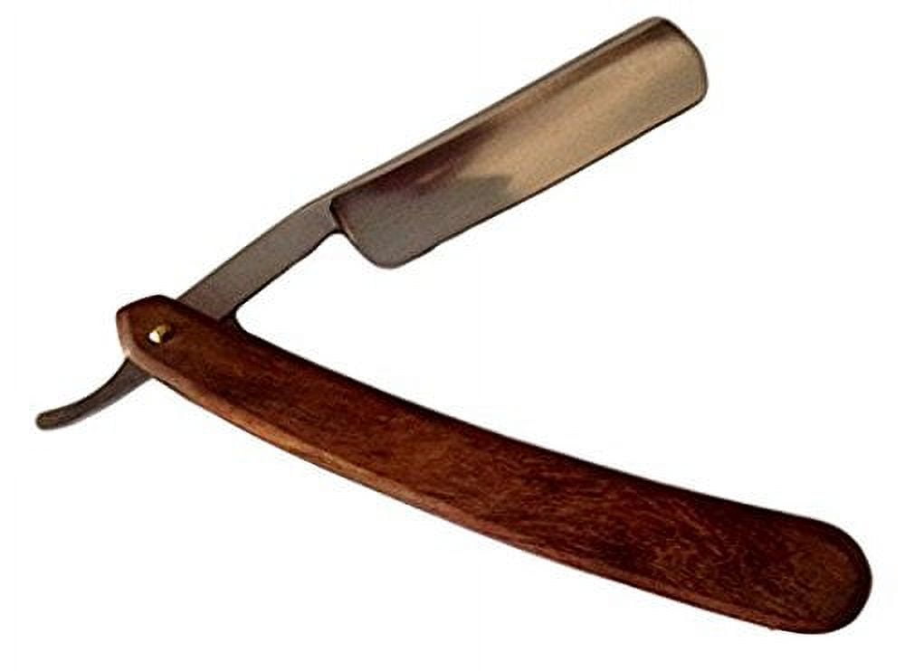 GBS 6-Inch Straight Razor, Wood Handle, Barber Shaving Tool - Walmart.com