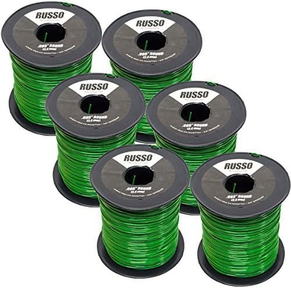 6 Pack 095 Round 5lb Commercial String Trimmer Line Compatible with ...