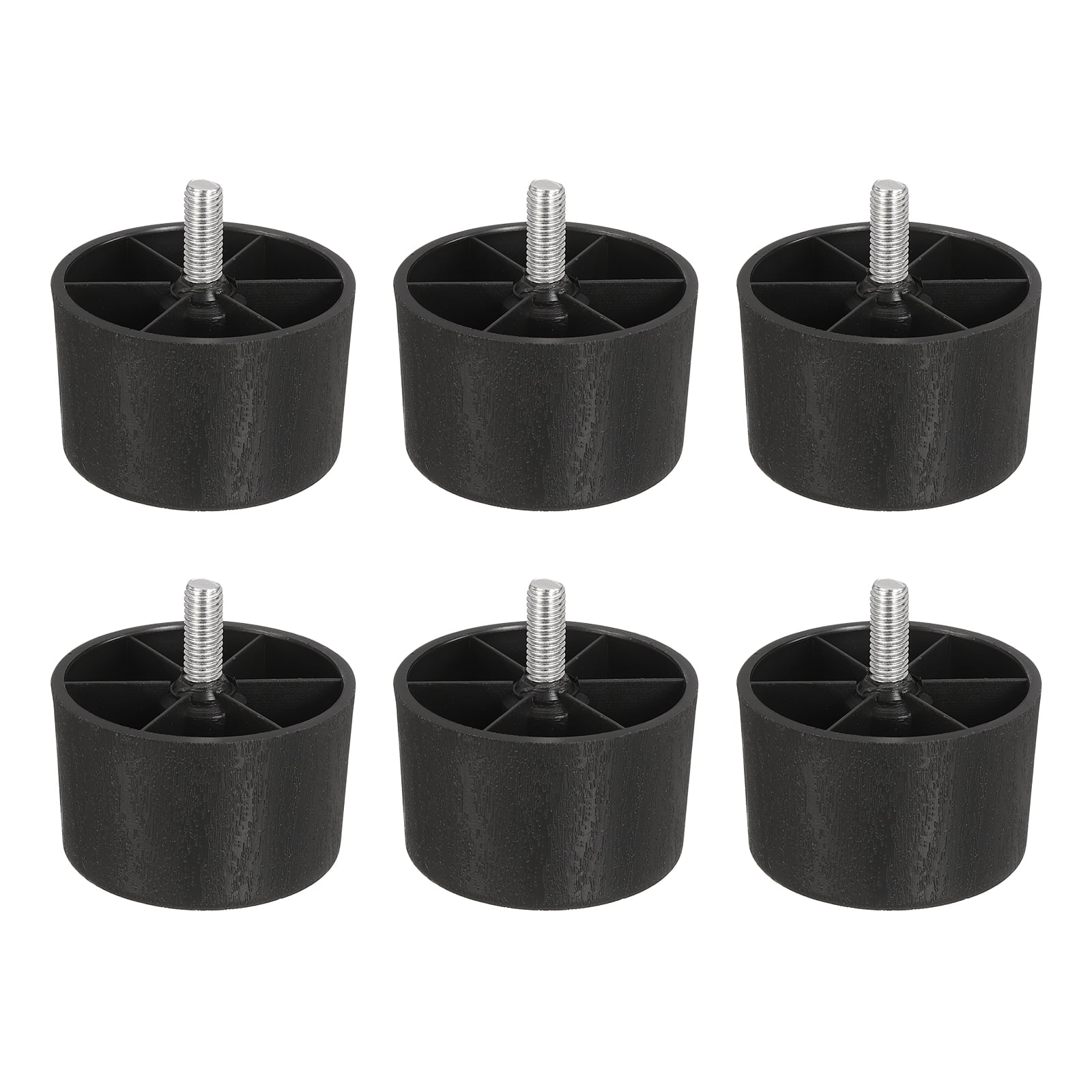 6 Pack 1.5 x 2.36 Inch Furniture Legs, Plastic Sofa Coach Legs Tapered ...