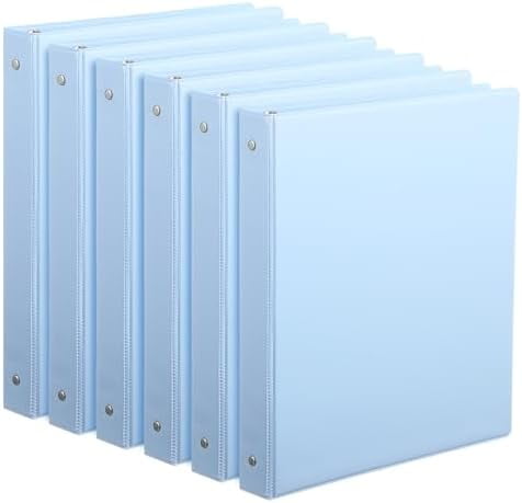 6 Pack 1-Inch Binder, Standard 3 Ring Binder Fit Letter Size Paper ...