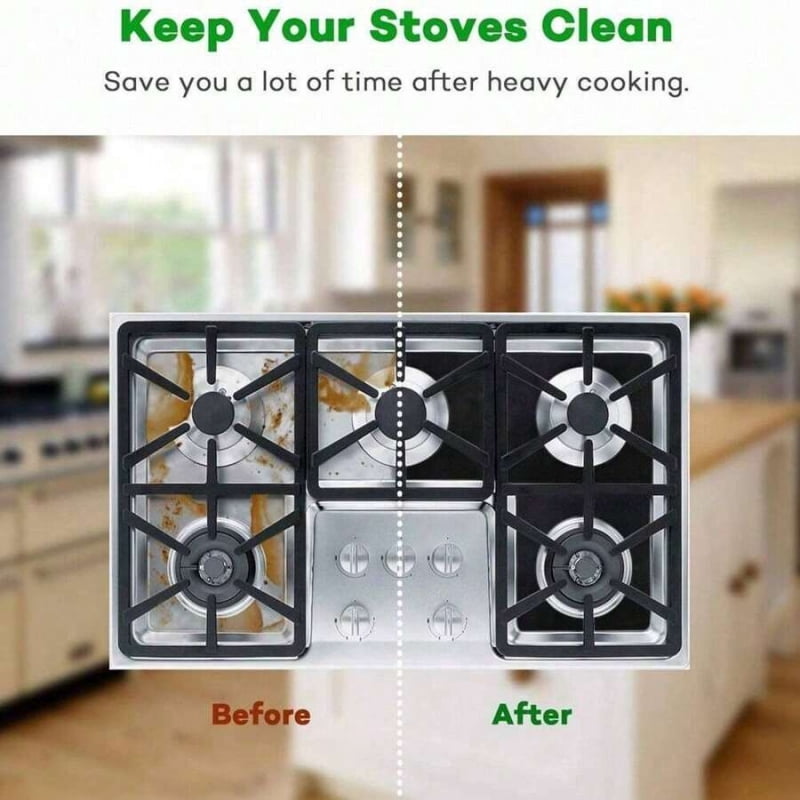 6-Pack/1-Pack Non- Gas Stove Burner Liners | 10.6"X10.6" Heat-Resistant ...