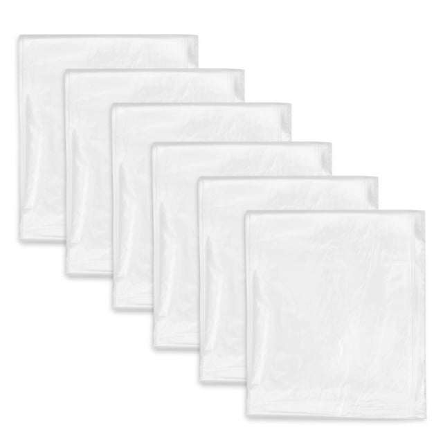 6-Pack Clear Plastic Drop Cloths for Painting & Furniture Protection ...