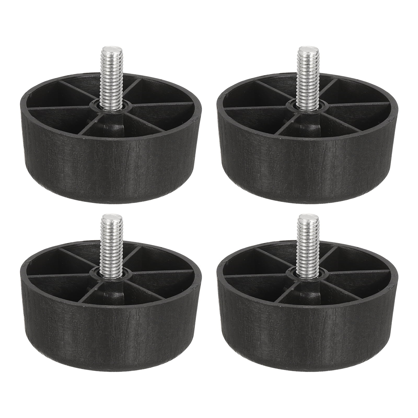 6 Pack 1 x 2.36 Inch Furniture Legs, Plastic Sofa Coach Legs Tapered ...