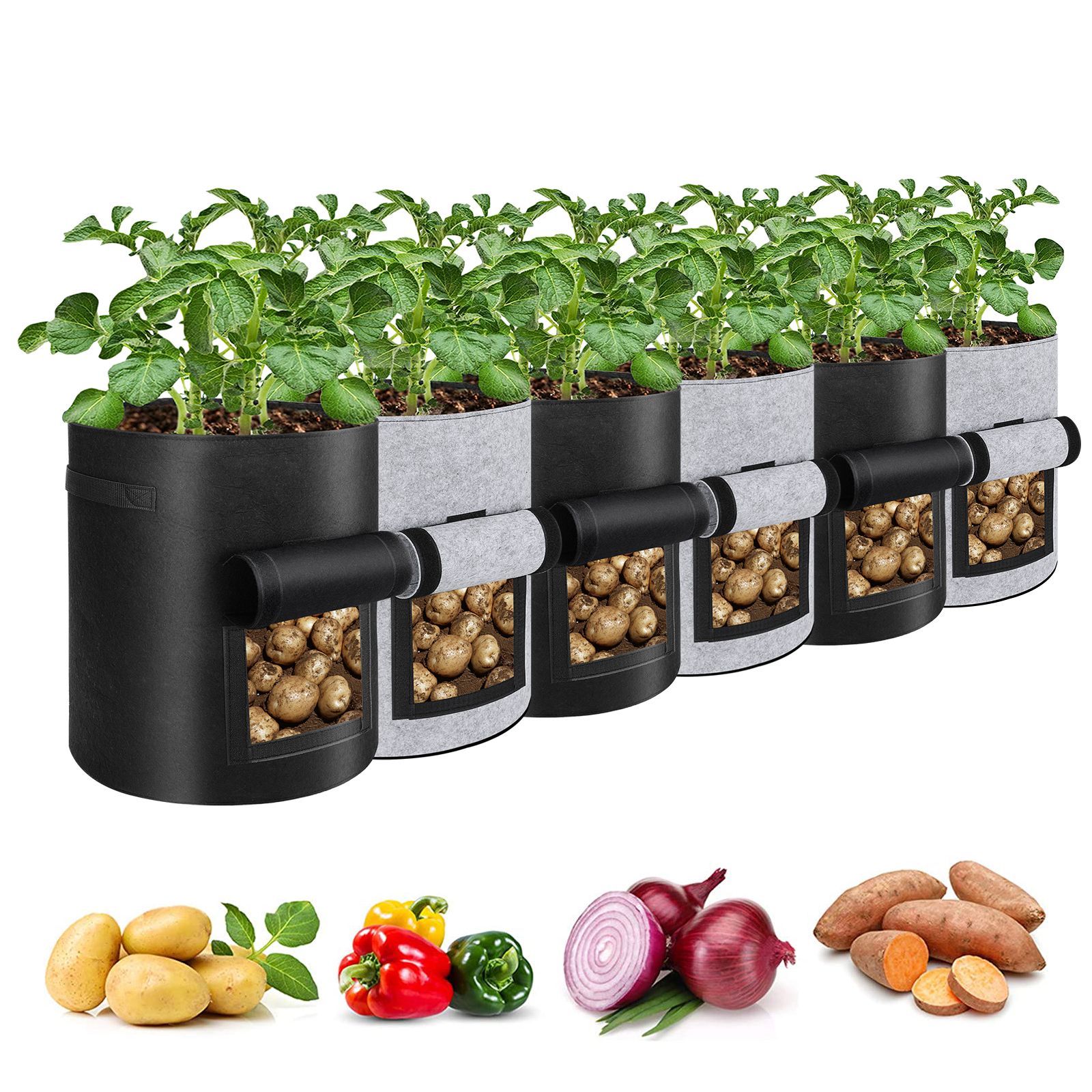 1/2/4pcs Garden sweet potato potato planting bag grow bag plant bag ...