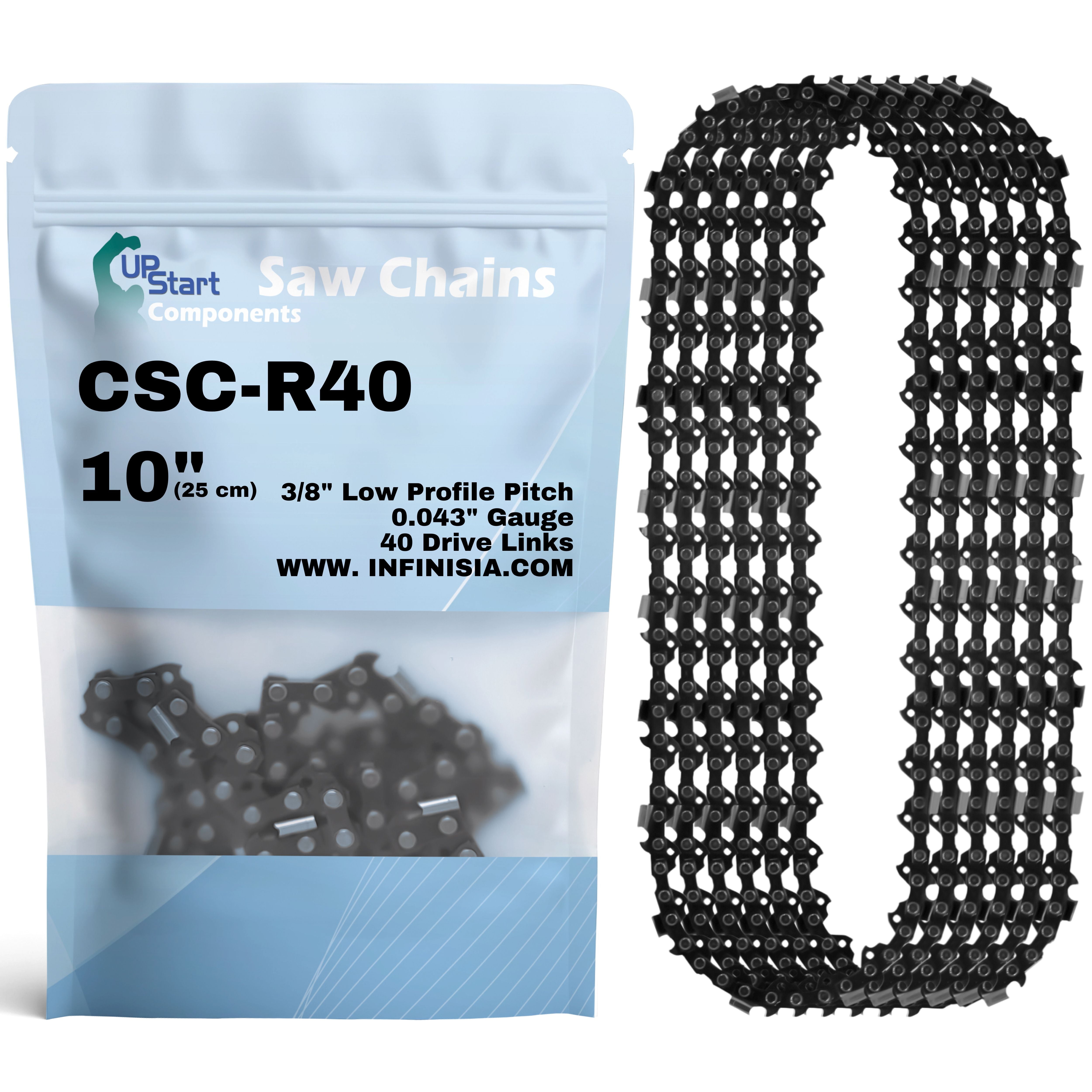 6-Pack 10-Inch Chainsaw Chain R40 Replacement for Troy-Bilt PS720r ...