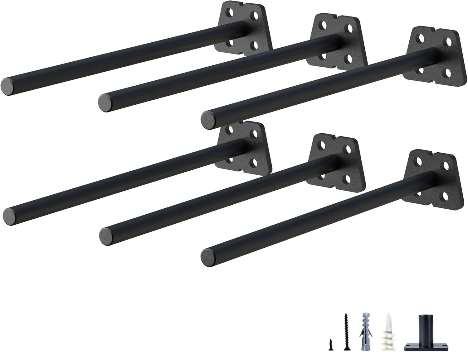 6-Pack 10 Inch Hidden Floating Shelf Bracket, Heavy Duty Blind Shelf Support Hardware ...