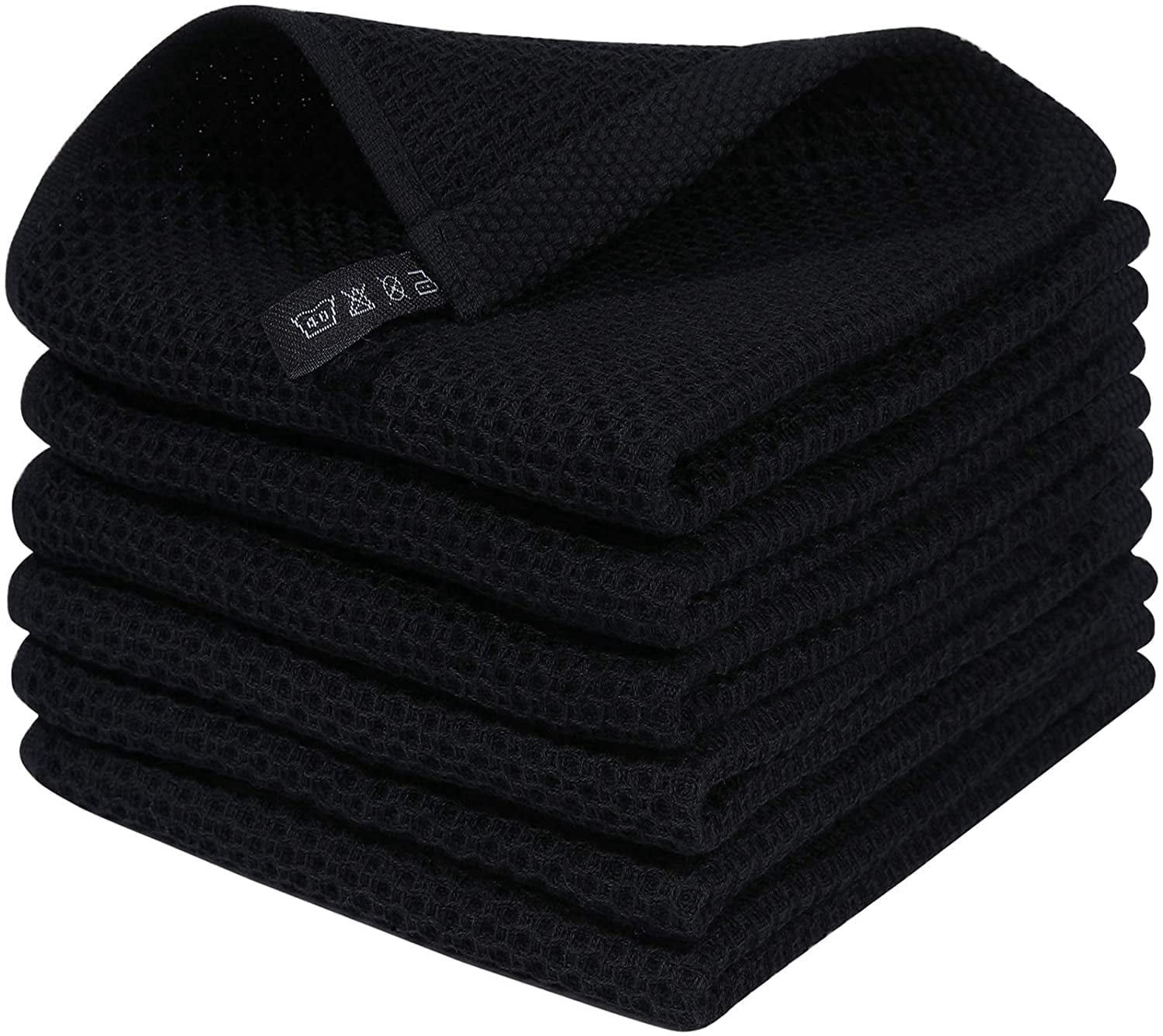 6 Pack 100% Cotton Kitchen Dish Cloths, Waffle Weave Dish Cloths for ...