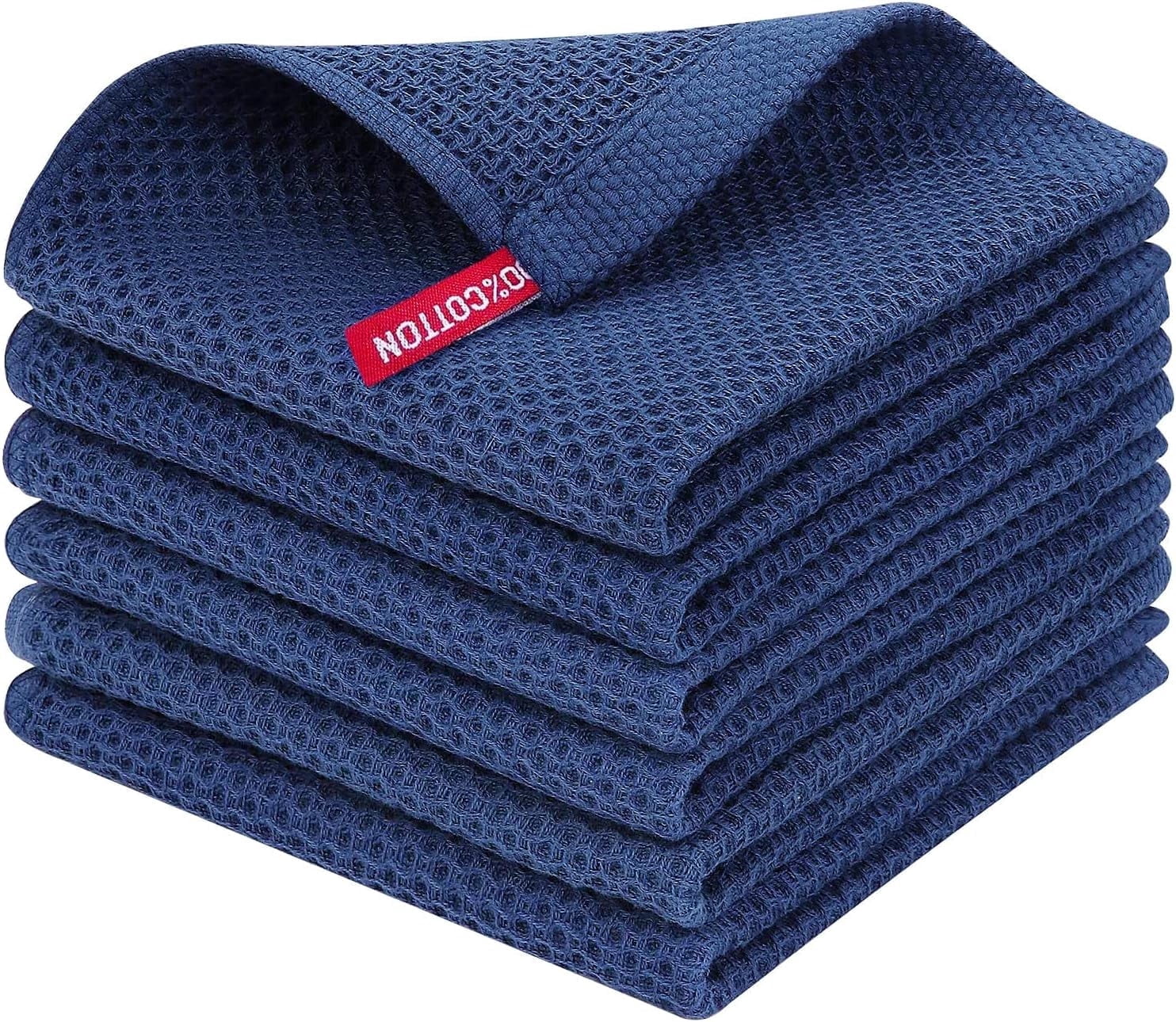 "Homieway 6 Pack 100% Cotton Waffle Weave Dishcloths, Quick Drying 12 ...