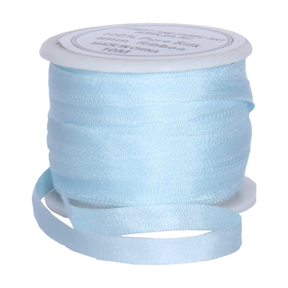 6 Pack 100% Pure Silk Ribbon by Threadart - 4mm Pale Blue - No. 600 - 3 ...