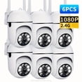 6-Pack 1080P Full HD Wireless Security Cameras with 355° Panoramic ...