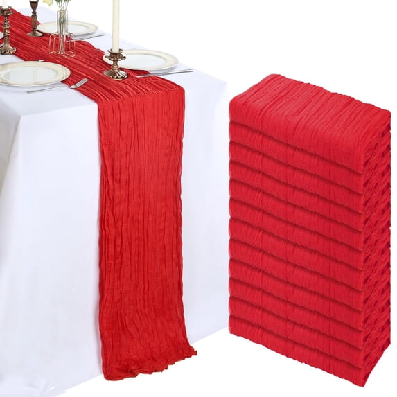 6 Pack 10ft Pink Cheesecloth Table Runner 120 Inch Long Gauze Rustic ...