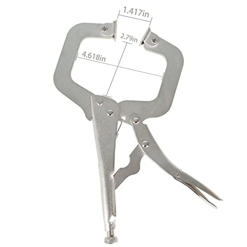 6-Pack 11 Inch C-Clamp Locking Pliers Adjustable Welding Clamps with ...