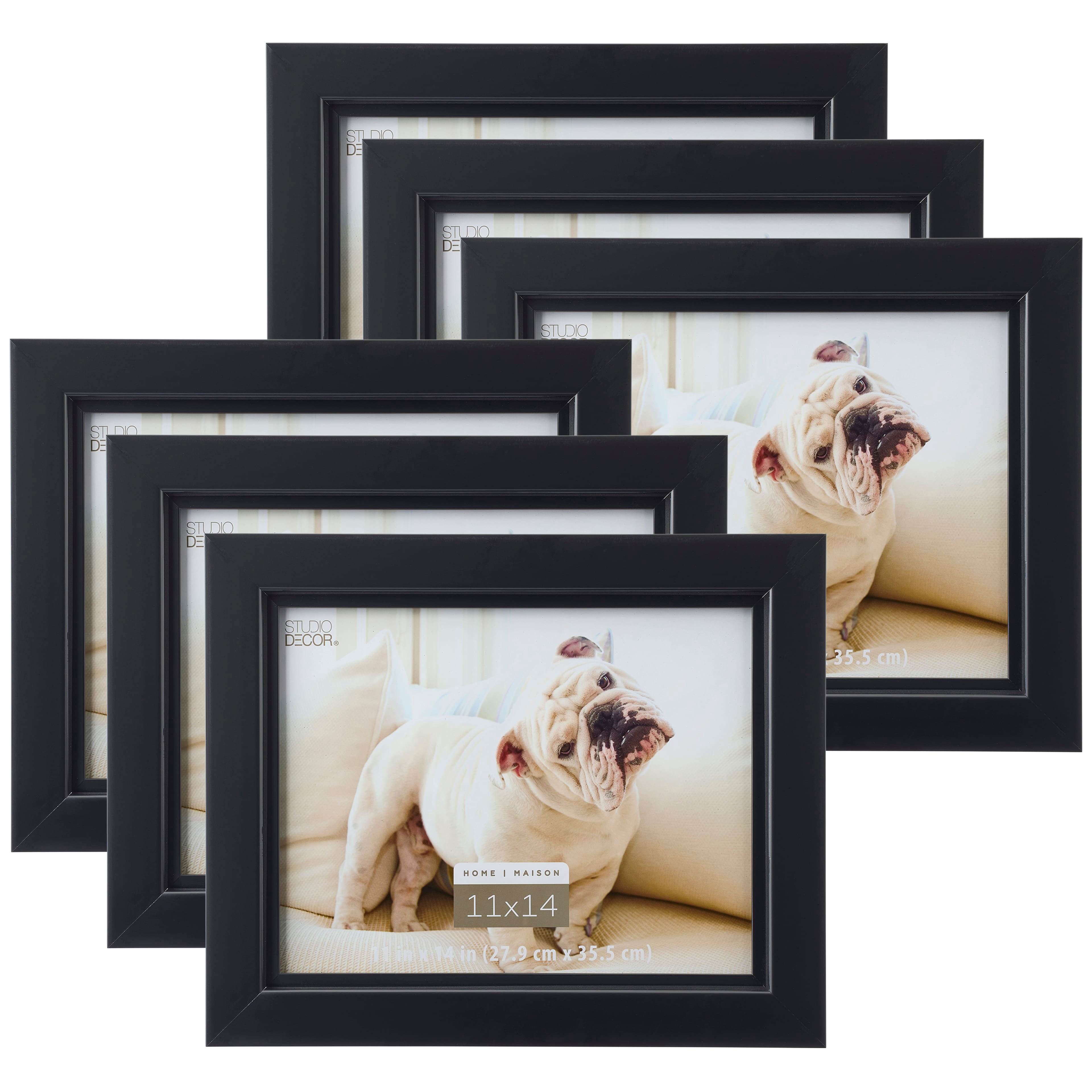 Studio Decor 11" x 14" Black Step Frame, Home Collection, 6 Pack ...