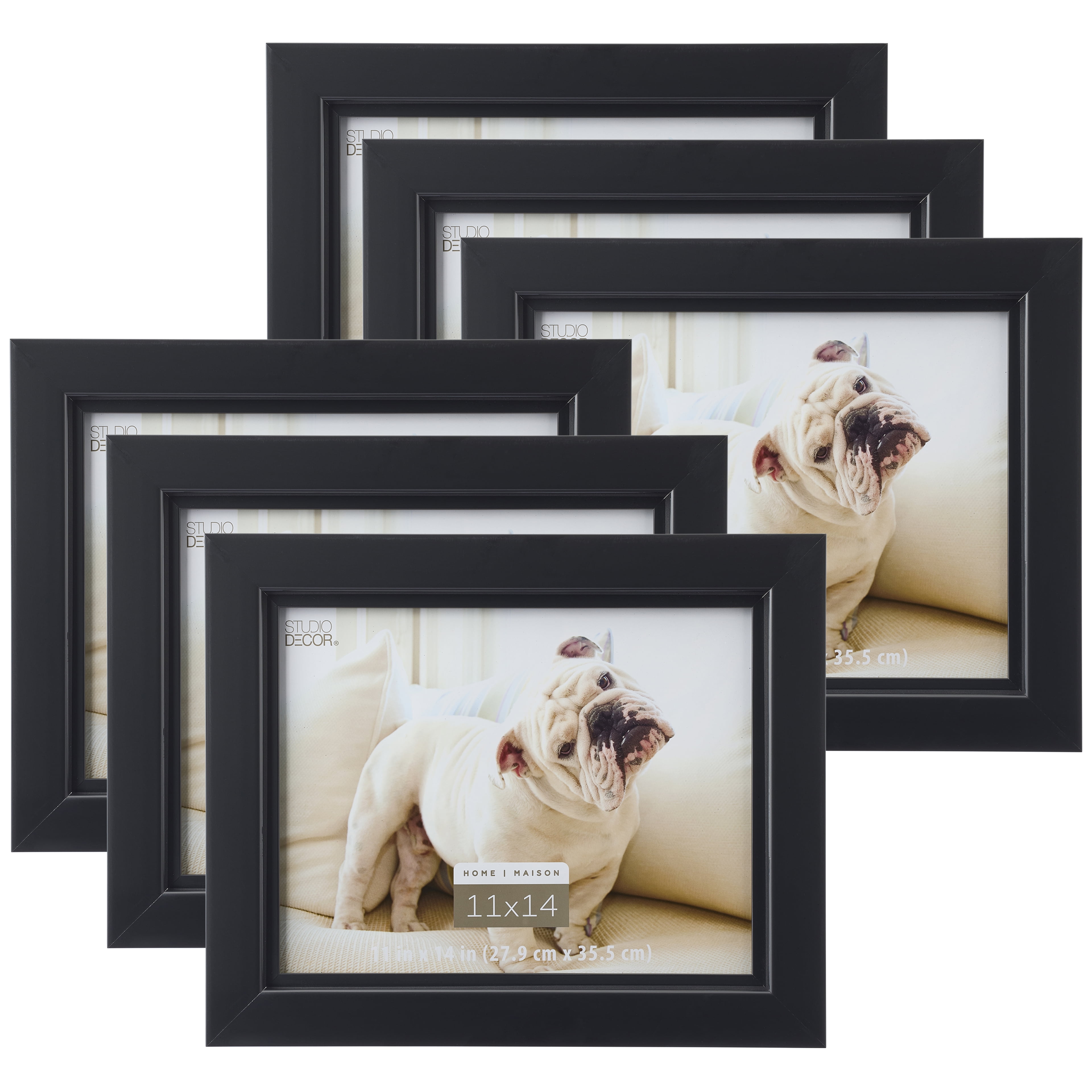 6 Pack: 11" x 14" Black Step Frame - Home Collection by Studio Décor ...