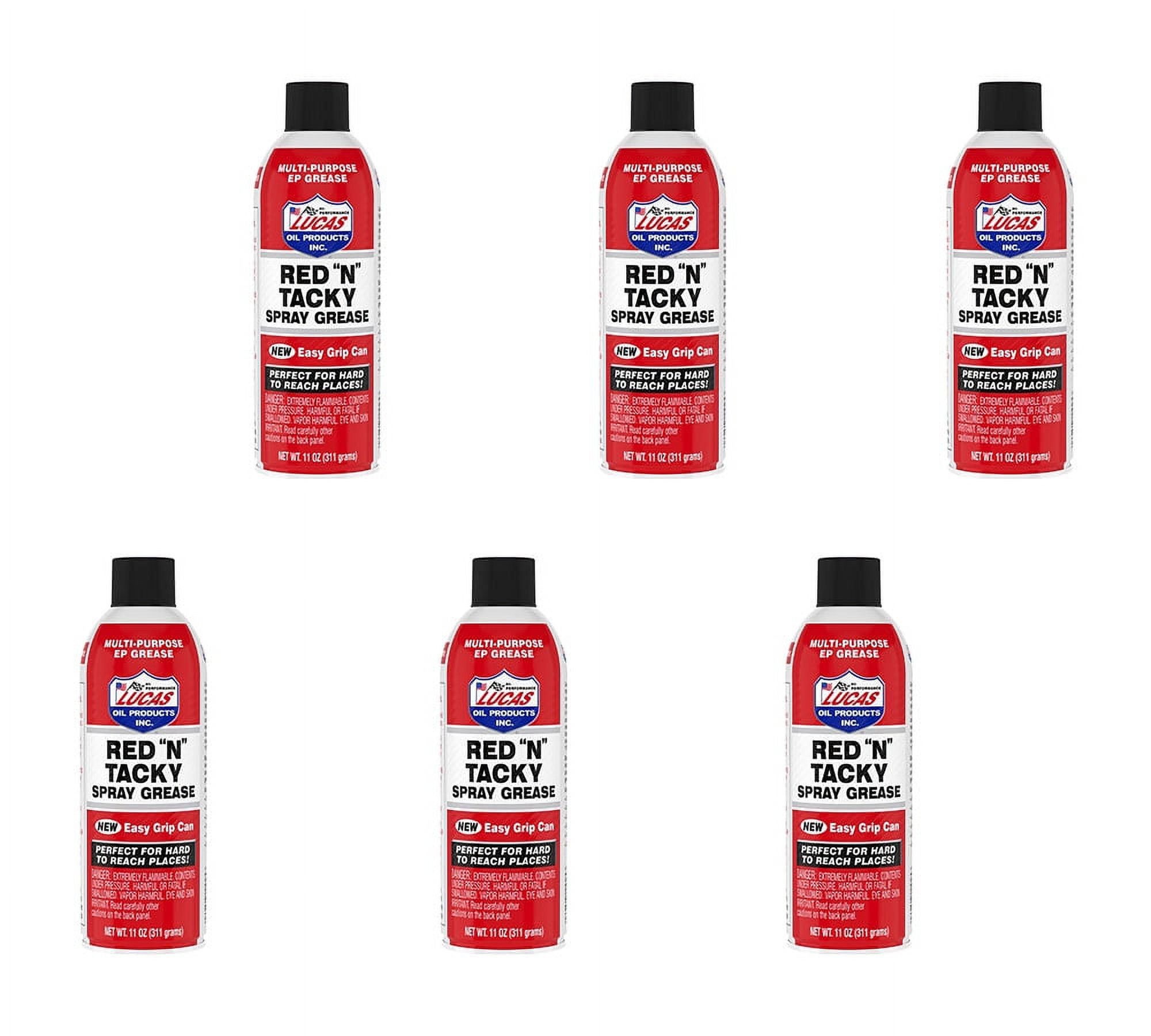 6 Pack 11025 Red N Tacky Grease Aerosol - 11 Ounce - Walmart.com