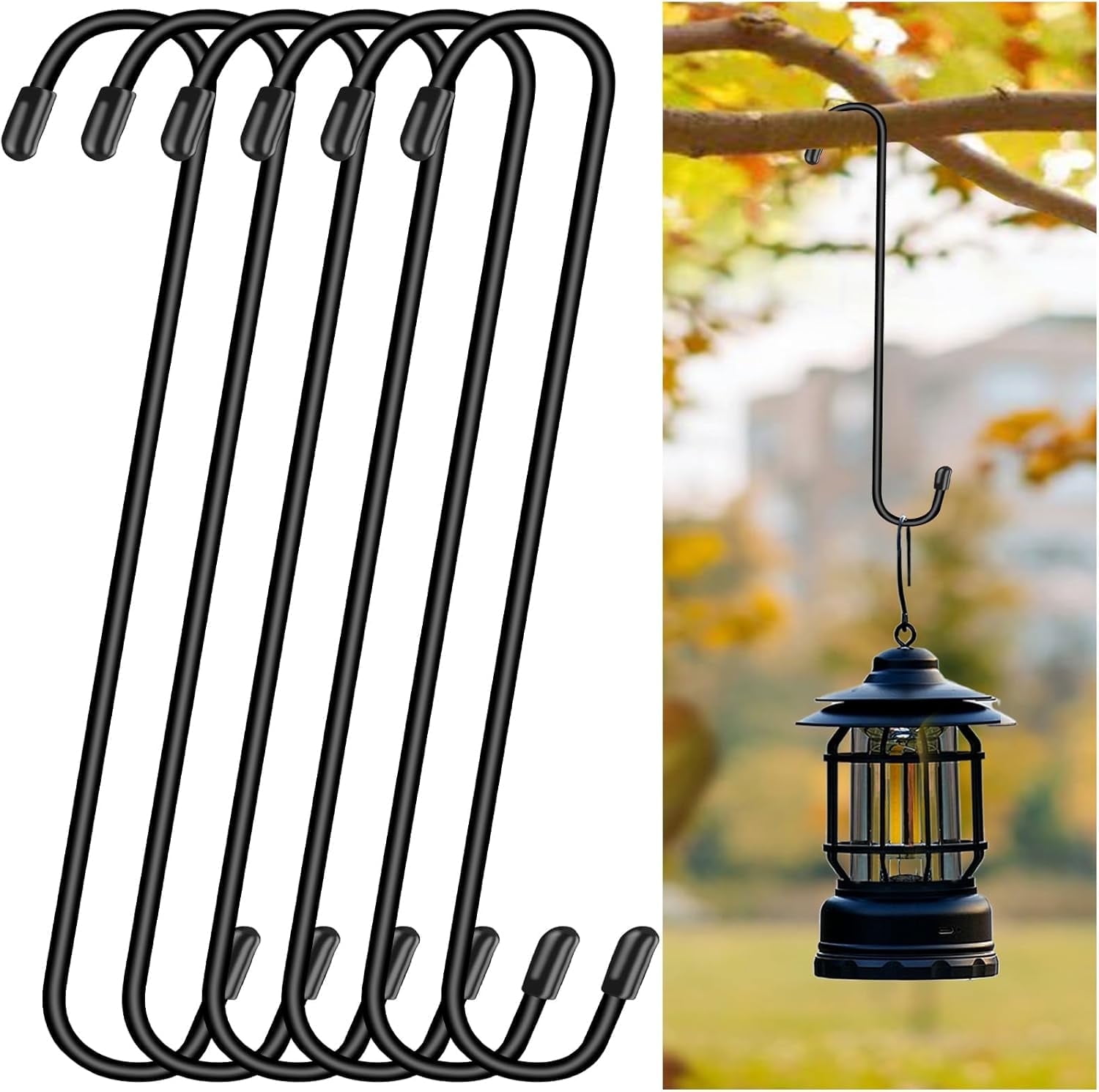 6-Pack 12-Inch Extension S Hooks Matel Heavy Duty Hooks for Plants ...