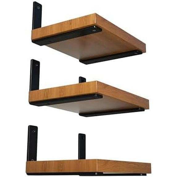 6-Pack 12 Inch Heavy Duty Shelf Brackets, Premium Floating L Bracket ...