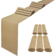 6 Pack 12 x 120 Inch Burlap Table Runners, Natural Rustic Jute Table ...
