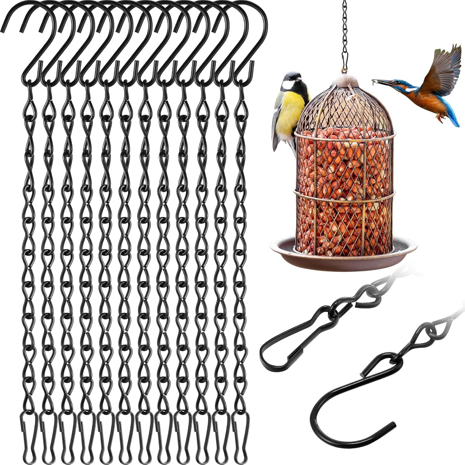 6 Pack /12Pack Hanging Chain for Bird Feeders, Planters, Lanterns and ...