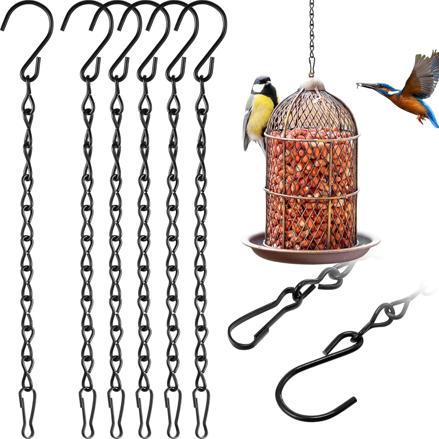 6 Pack /12Pack Hanging Chain for Bird Feeders, Planters, Lanterns and ...