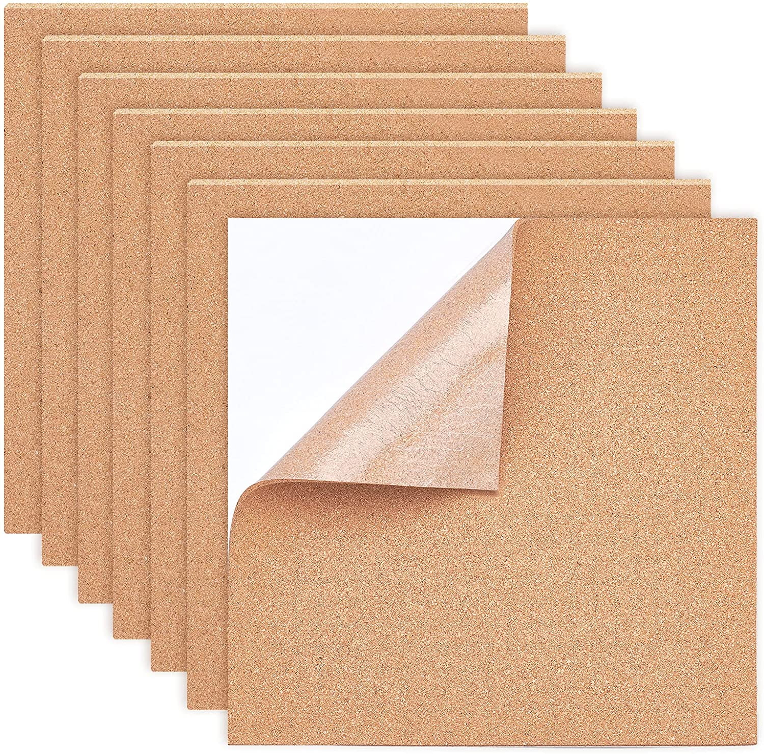 6 Pack 12x12" Back-Adhesive Cork Sheets(3mm Thick) Rectangle Insulation ...