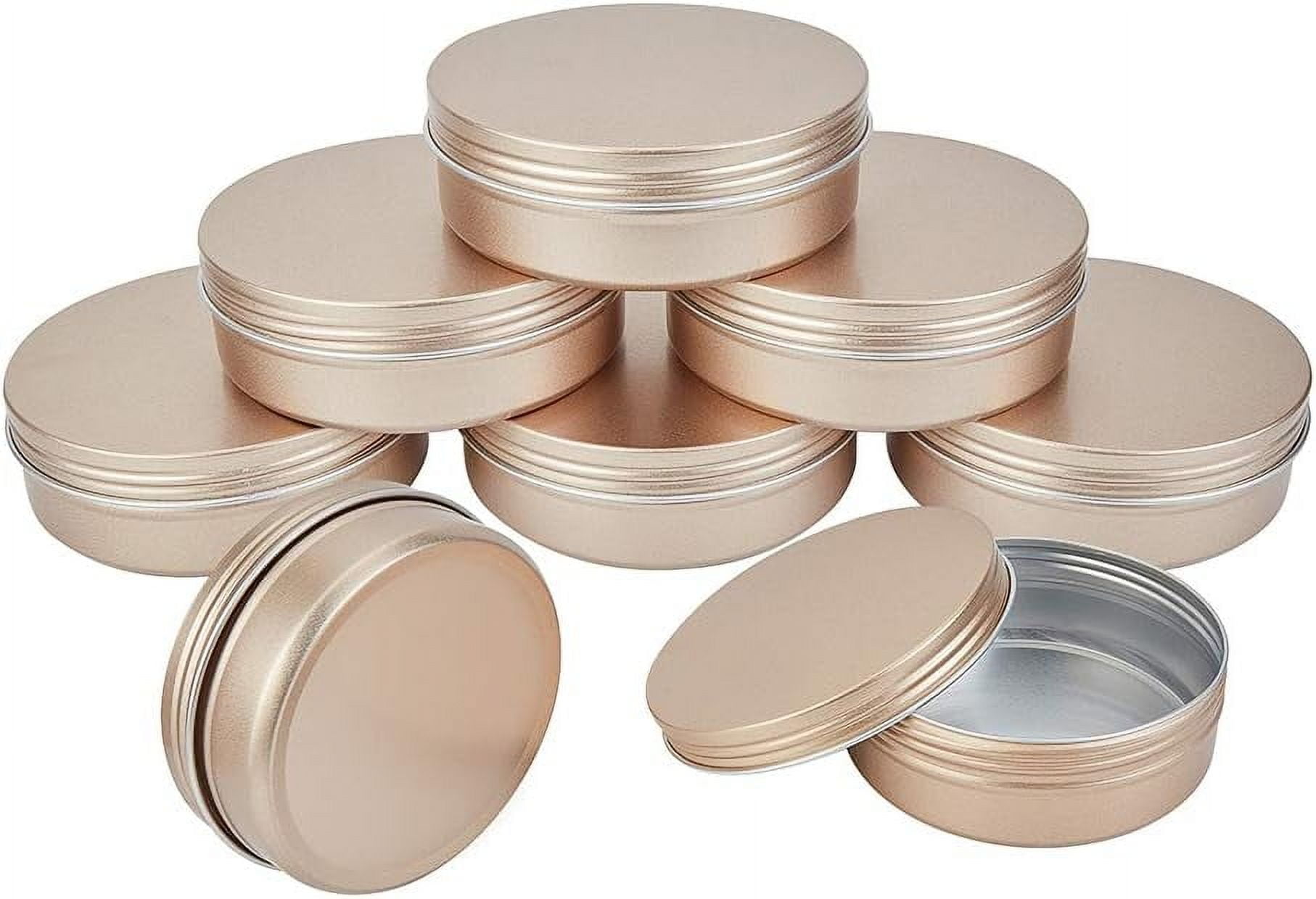 6 Pack 13.5oz Large Tin Cans with Screw Lid Round Tins Metal Tins ...