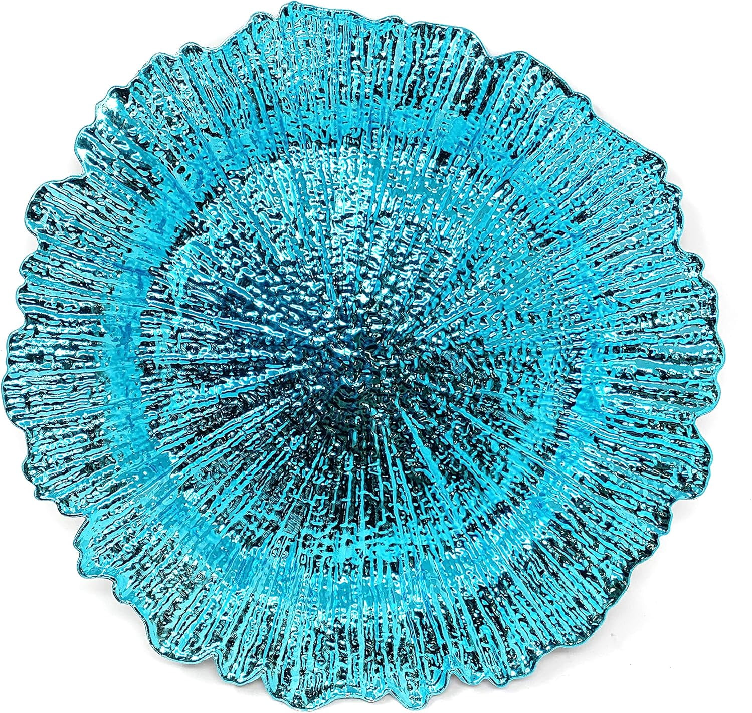 6-Pack 13-Inch Heavy Quality Plastic Charger Plates in Reef Turquoise ...