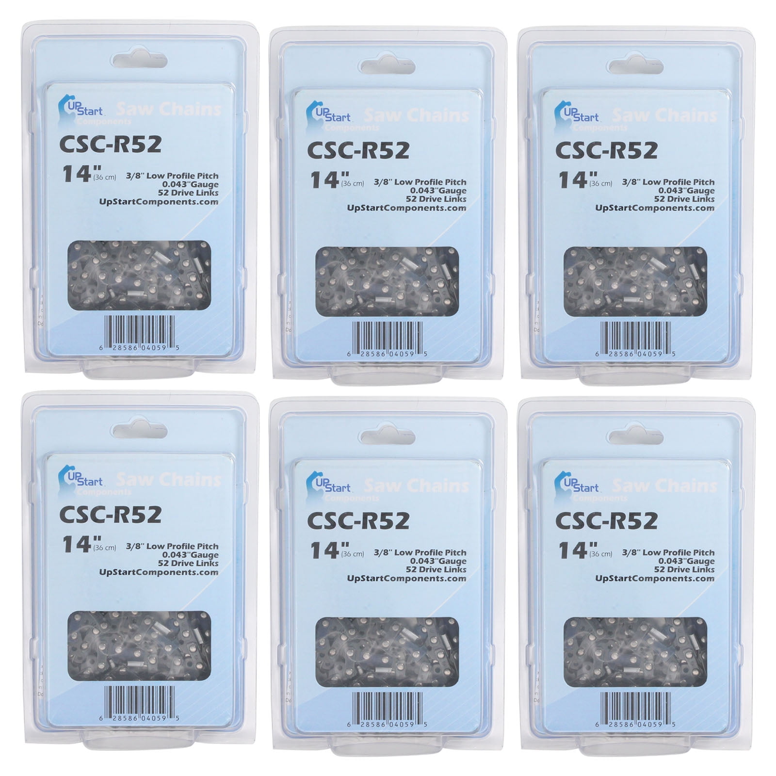 6-Pack 14-Inch Chainsaw Chain Replacement for EGO CS1400 56V Lithium ...