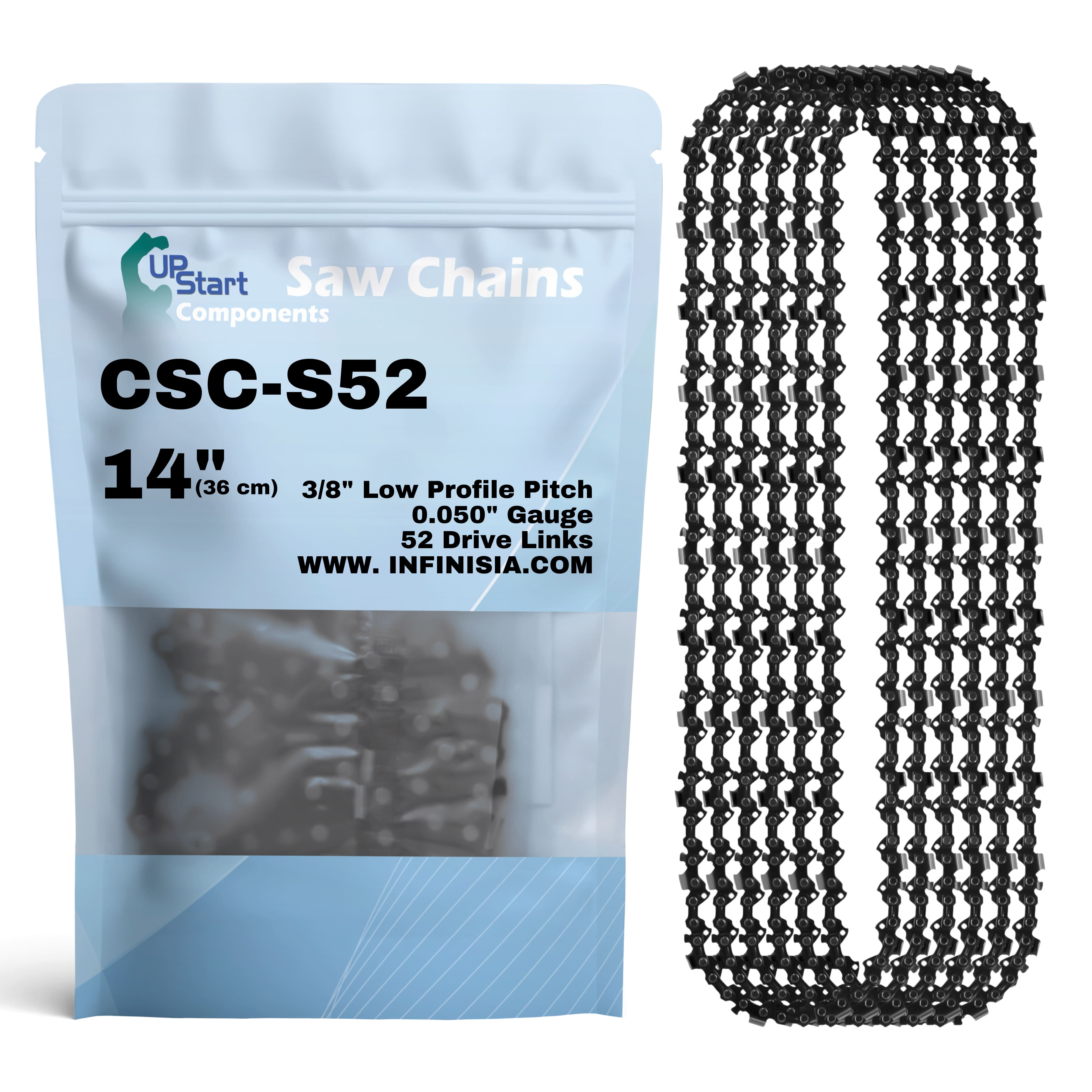 6-Pack 14-inch Chainsaw Chain Replacement for ECHO CS-301 Chainsaws ...