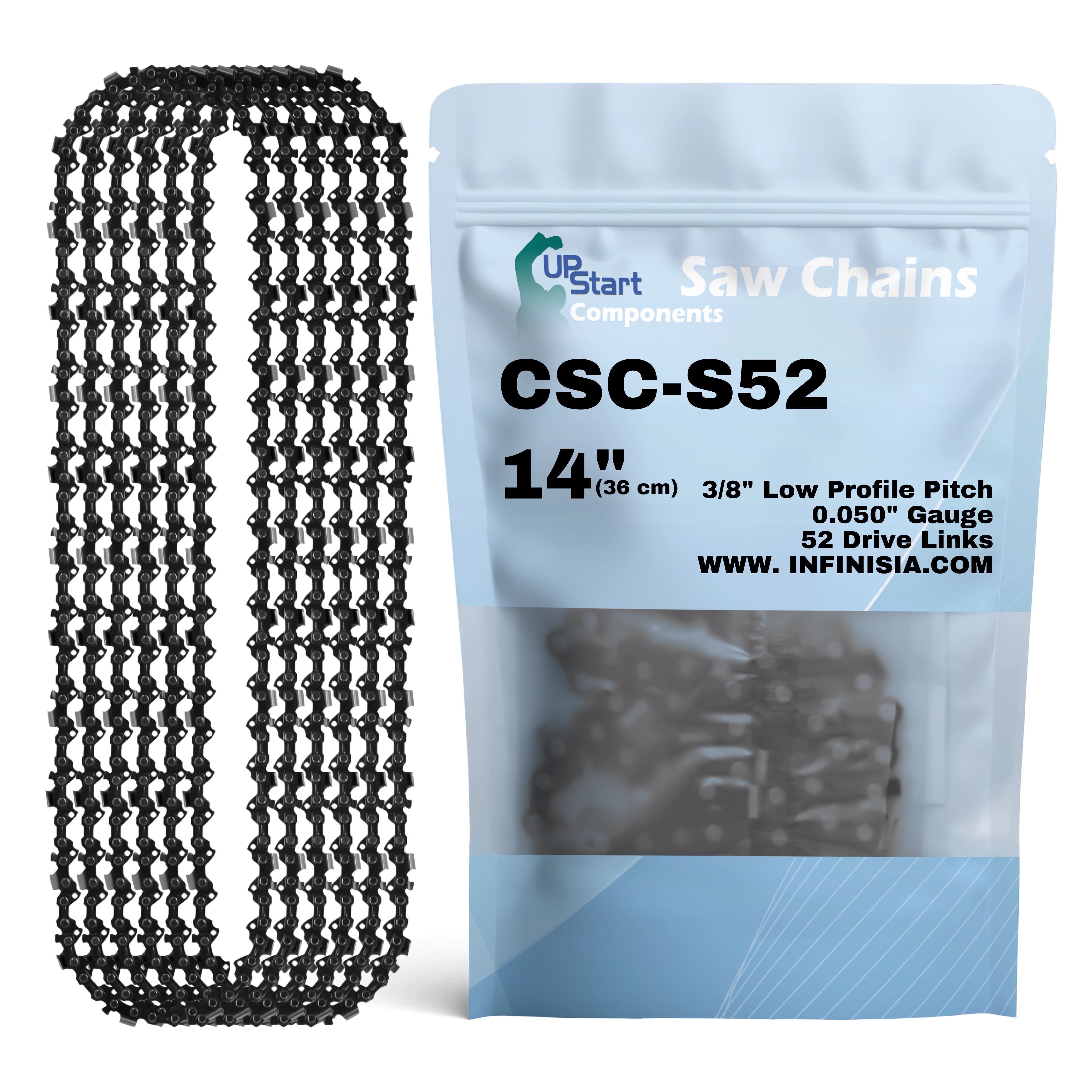 6-Pack 14-inch Chainsaw Chain Replacement for Oregon 91PX052G Chainsaws ...