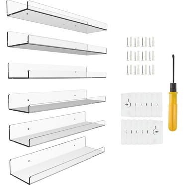 Picture Ledge Wall Shelves 48 inch Width Set of 2, Solid Pine Wood ...