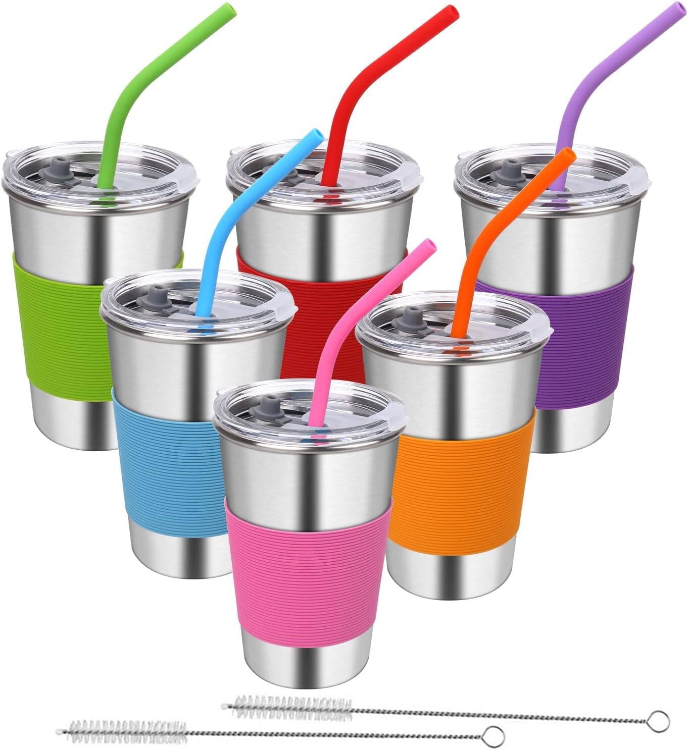 Flantor, Kids Cups, 6 Pack 16 oz, Stainless Steel Tumblers - Walmart.com