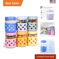 6-Pack 16 oz Overnight Oats Containers with Lids and Silicone Sleeves ...