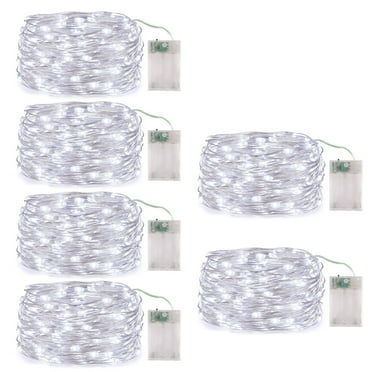 Raz Imports 19.6' Cluster Garland Green Wire, 600 White Lights and ...