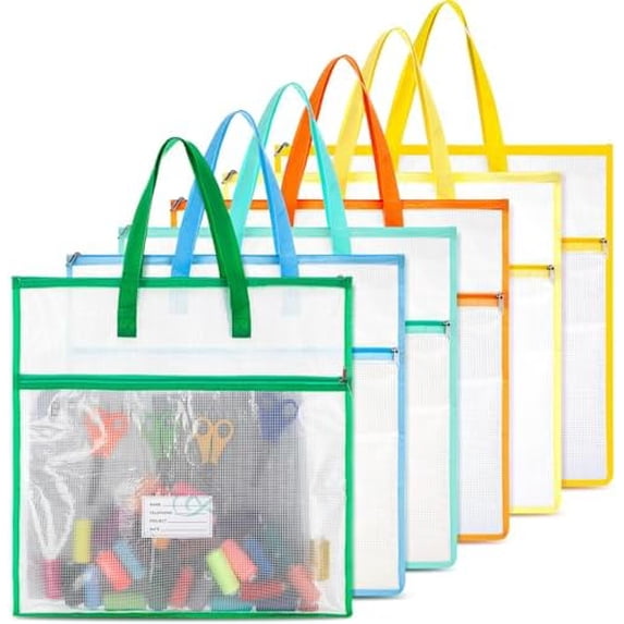 6 Pack 17.7 Inch Sew Project Bag Quilting Embroidery Craft Organizer ...