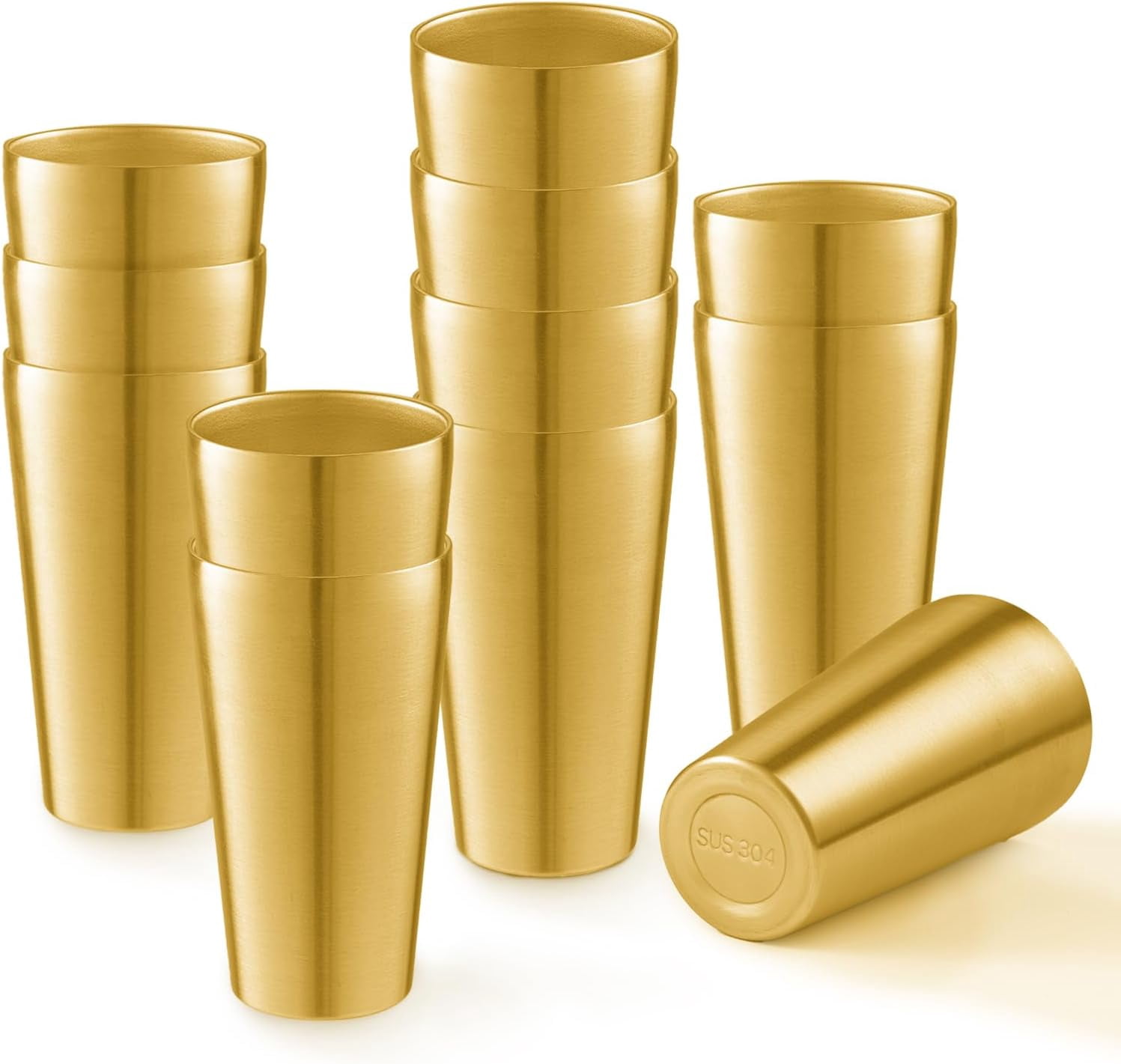 6 Pack 18.6 oz Stainless Steel Insulated Cup, Double Wall Vacuum Metal ...