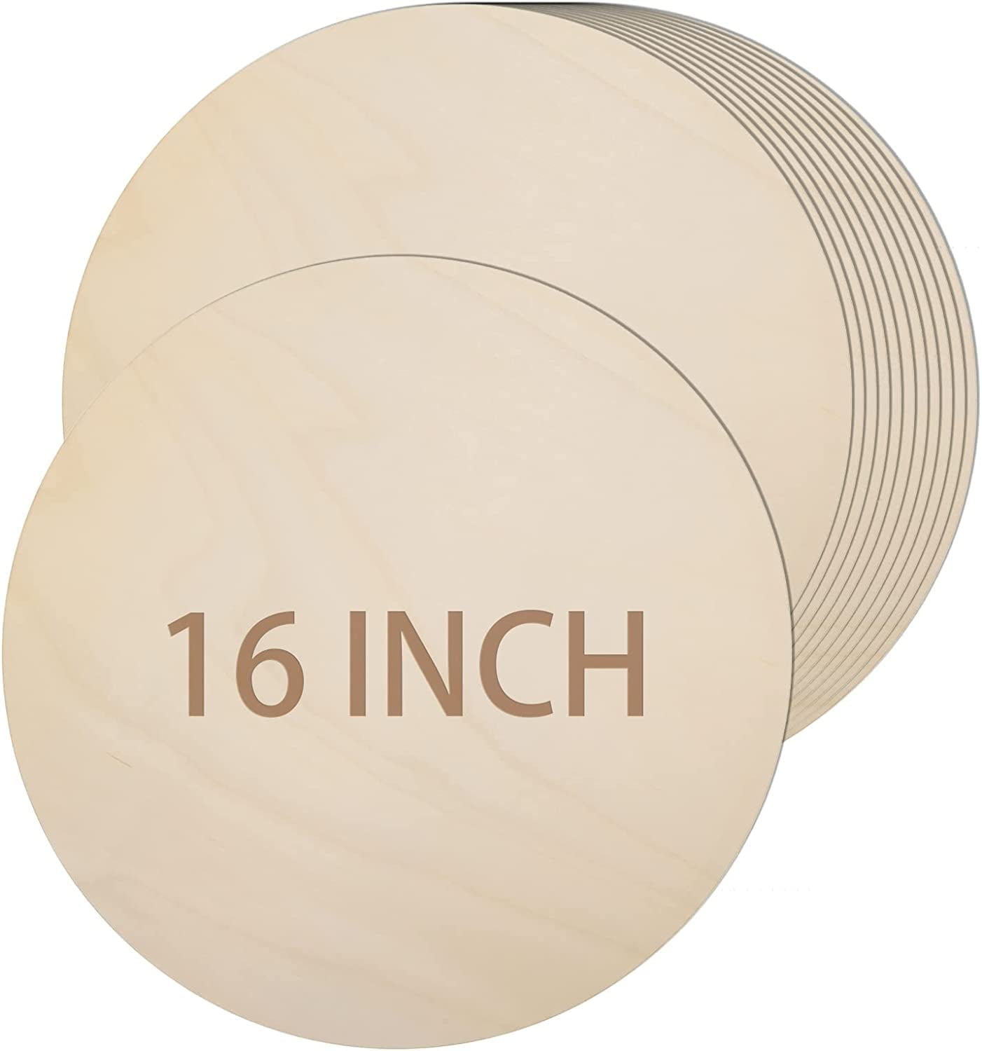 6 Pack 18 Inch Wood Circles for Crafts Unfinished Wood Rounds Natural ...