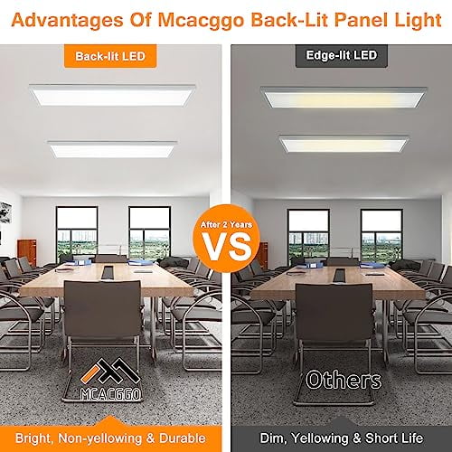 6-Pack 1x4 LED Flat Panel Light Flush Mount, 3000K/4000K/5000K ...