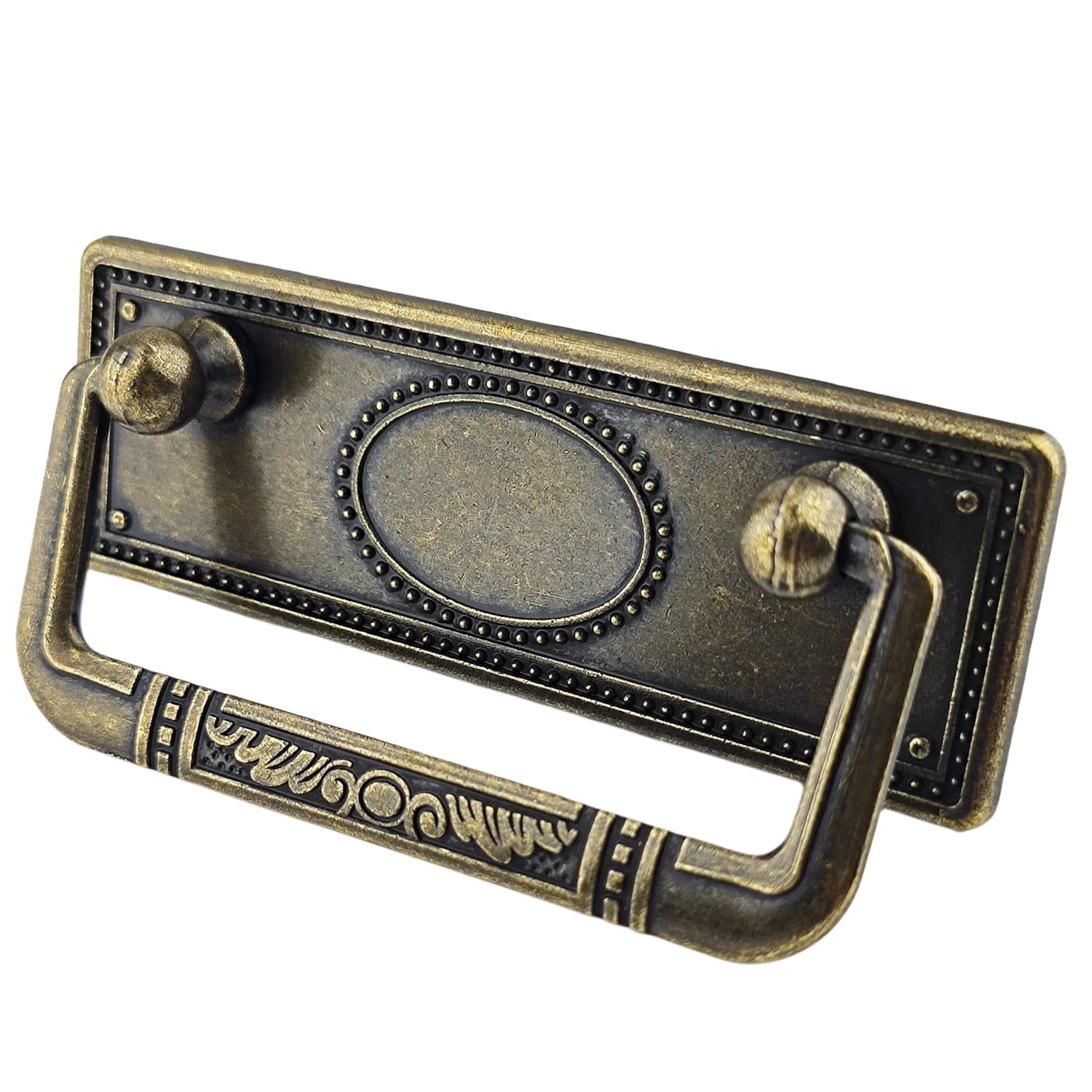 6 Pack 2 1/2" Antique Bronze Bail Drawer Pull Hanging Pulls Drop Swing ...