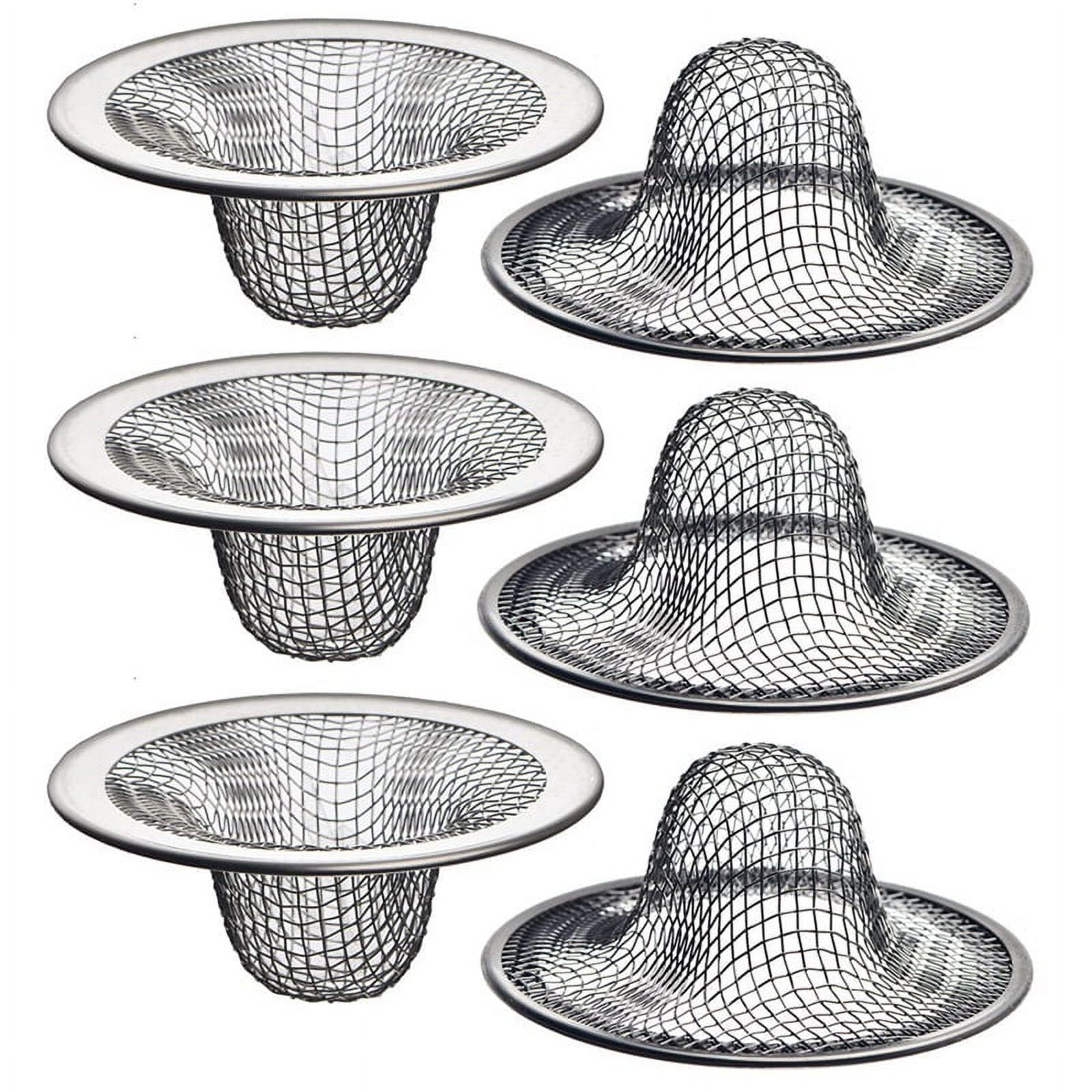 6 Pack Sink Drain Strainers, Mesh Basket Hair Catcher for Bathroom, 2. ...