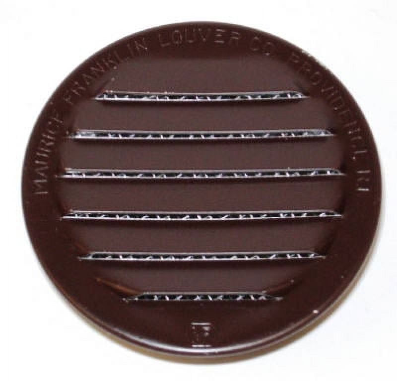 6 Pack 2" Brown Aluminum Round Insect Proof Mini Louvers With Screen ...