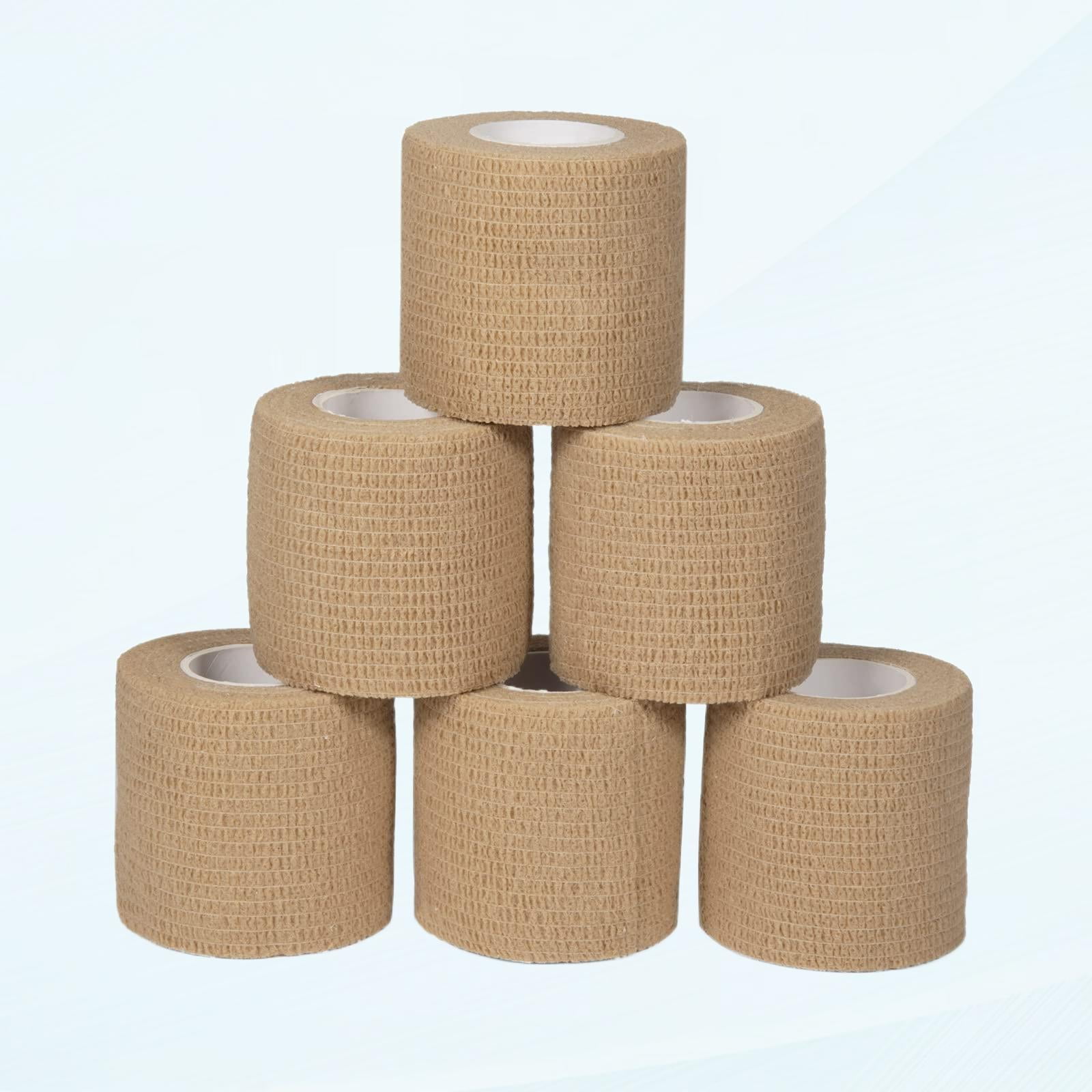 6-Pack 2" x 5 Yards Self-Adhesive Bandage Wraps Elastic Adhesive ...