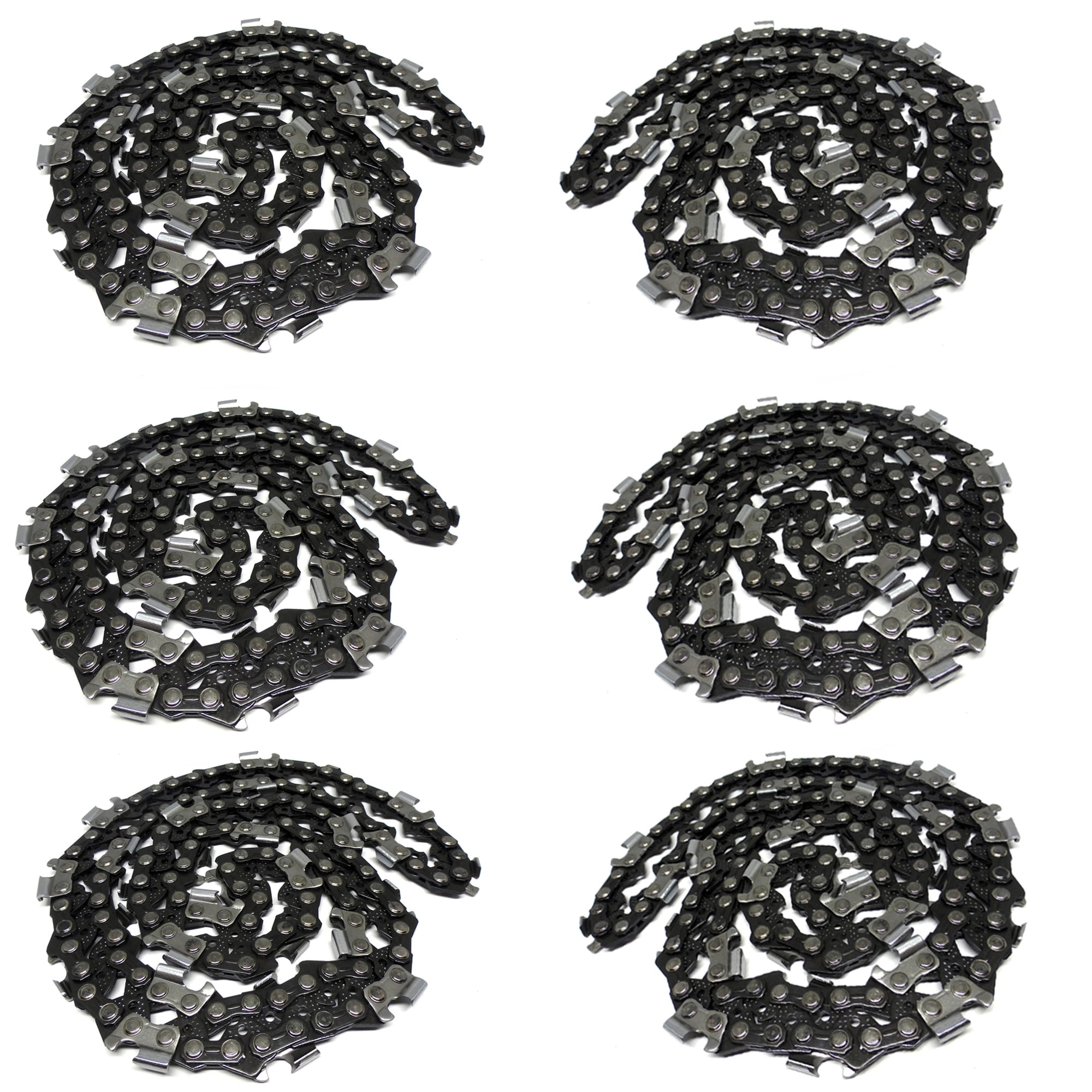 (6 Pack) 20” Chainsaw Chains 3/8 .050 72 DL Compatible with Husqvarna ...