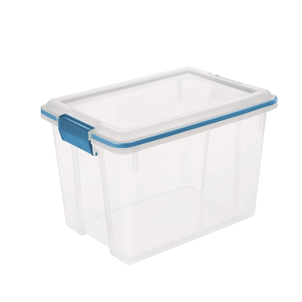 6-Pack 20 Qt Stackable Clear Storage Bins with Durable Latching Lids ...